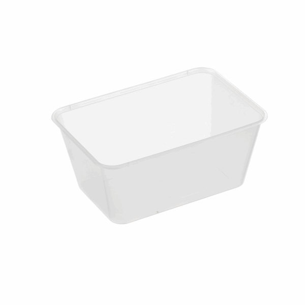 Rectangle Container Smooth 'G' - Clear - 1000ml - Byars Packaging