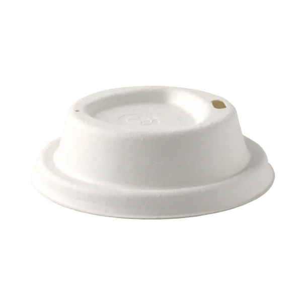Bagasse Lid - White - 8oz - Byars Packaging