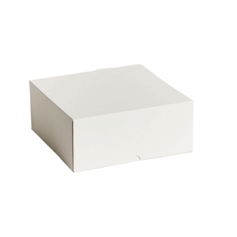 Cake Box White Pop Up Heavy Duty - 9'' - Byars Packaging
